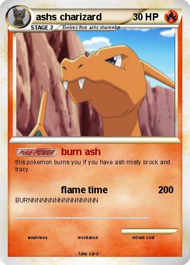 Pokémon ashs charizard 4 4 - burn ash - My Pokemon Card