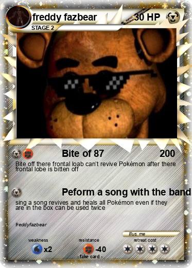 Pokémon freddy fazbear 1656 1656 - Bite of 87 - My Pokemon Card
