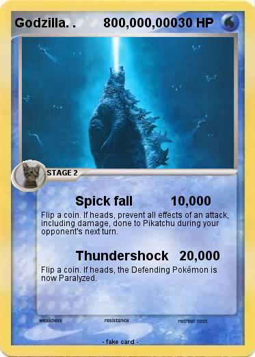 Godzilla Pokemon Card