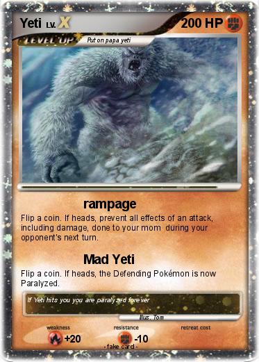 Pokémon Yeti 172 172 - rampage - My Pokemon Card