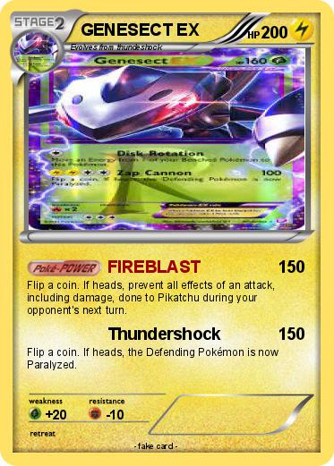 Pokémon GENESECT EX 93 93 - FIREBLAST - My Pokemon Card