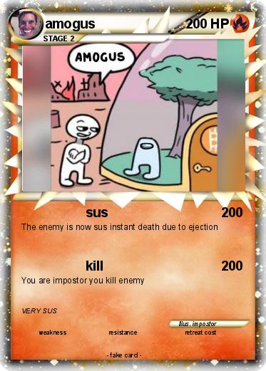 Pokémon amogus 56 56 - sus - My Pokemon Card