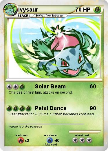 Pokémon Ivysaur 647 647 - Solar Beam - My Pokemon Card