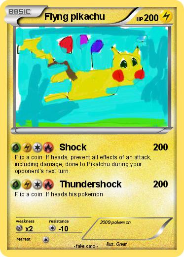 Pokémon Flyng pikachu - Shock - My Pokemon Card