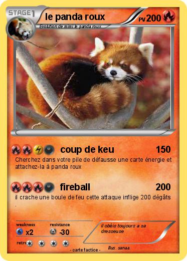 Pokémon le panda roux 1 1 - coup de keu - Ma carte Pokémon