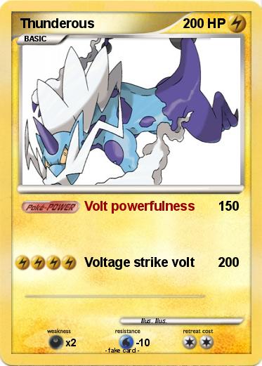 Pokémon Thunderous 31 31 - Volt powerfulness - My Pokemon Card