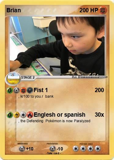 Pokémon Brian 665 665 - Fist 1 - My Pokemon Card