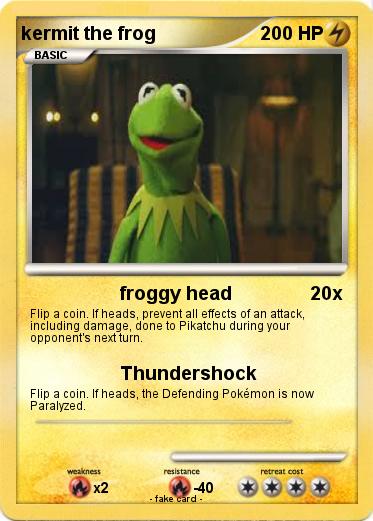 Pokémon kermit the frog 102 102 - froggy head - My Pokemon Card