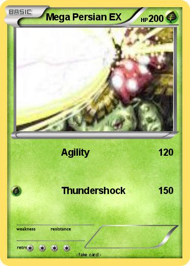 Pokémon Mega Persian EX 1 1 - Agility - My Pokemon Card