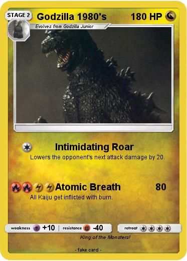 Pokémon Godzilla 1980 s - Intimidating Roar - My Pokemon Card