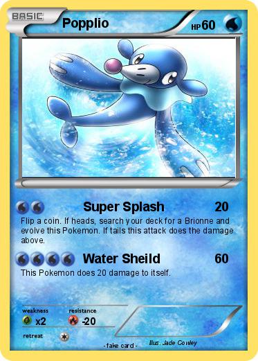 Pokémon Popplio 100 100 - Super Splash - My Pokemon Card