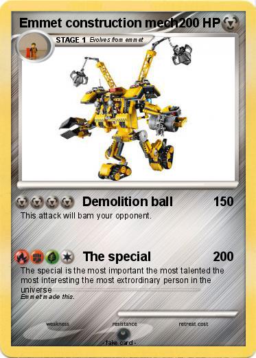Pokémon Emmet construction mech - Demolition ball - My Pokemon Card