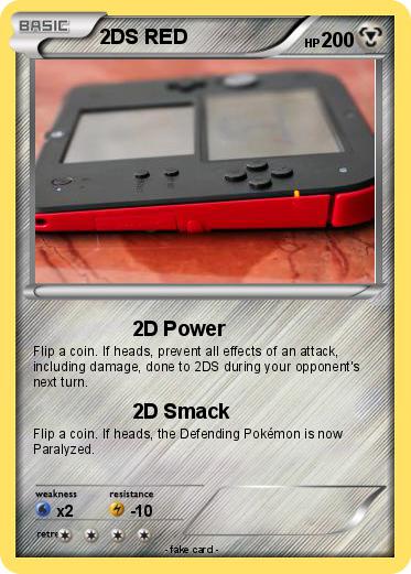 Pokémon 2DS RED - 2D Power - My Pokemon Card