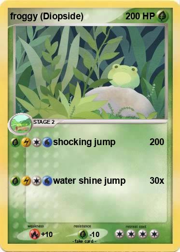 Pokémon froggy Diopside - shocking jump - My Pokemon Card