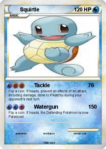 Pokémon Squirtle 454 454 - Tackle - My Pokemon Card