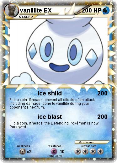 Pokémon vanillite EX - ice shild - My Pokemon Card