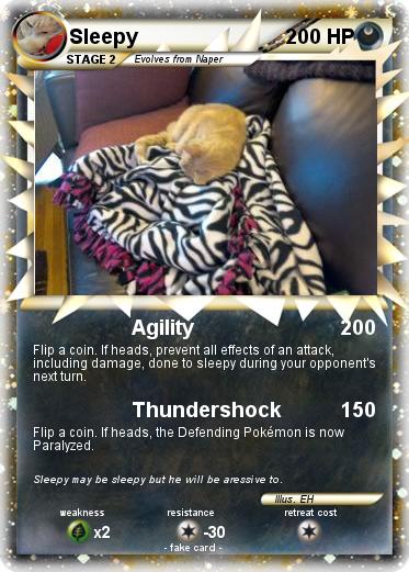 Pokémon Sleepy 310 310 - Agility - My Pokemon Card
