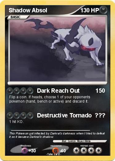 Pokémon Shadow Absol 4 4 - Dark Reach Out 150 - My Pokemon Card