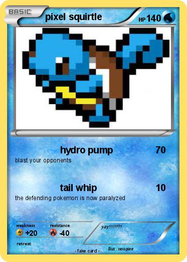 Pokémon pixel squirtle - hydro pump - My Pokemon Card