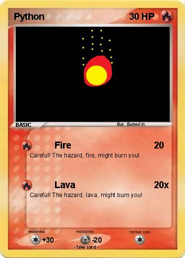 Pokémon Python 12 12 - Fire - My Pokemon Card