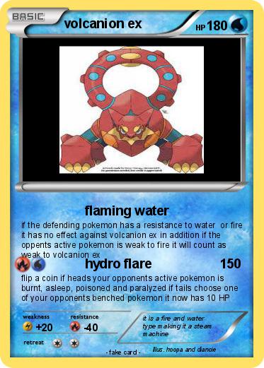 Pokémon volcanion ex 4 4 - flaming water - My Pokemon Card