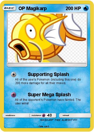 Pokémon OP Magikarp 10 10 - Supporting Splash - My Pokemon Card