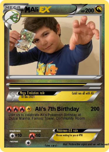 Pokémon Ali 639 639 - Ali’s 7th Birthday - My Pokemon Card
