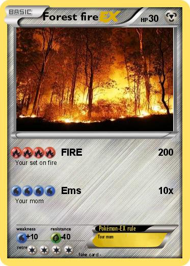 Pokémon Forest fire 18 18 - FIRE - My Pokemon Card