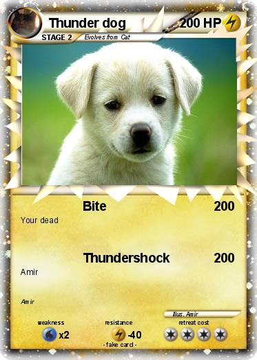 Pokémon Thunder dog 7 7 - Bite - My Pokemon Card