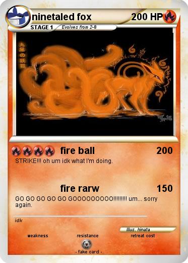 Pokémon ninetaled fox - fire ball - My Pokemon Card