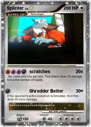 Pokémon Splinter 38 38 - scratches - My Pokemon Card