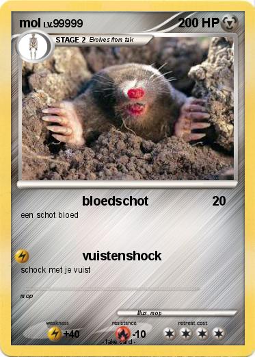 Pokémon mol 9 9 - bloedschot - My Pokemon Card