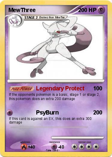 Pokémon MewThree 1218 1218 - Legendary Protect - My Pokemon Card