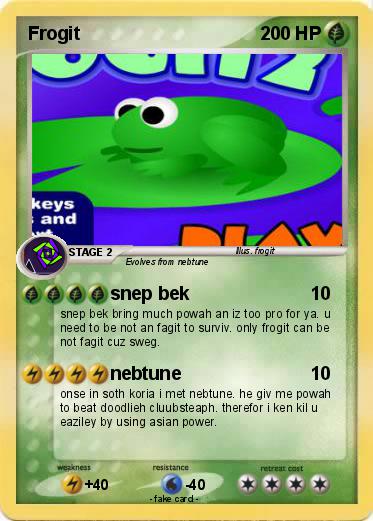 Pokémon Frogit 1 1 - snep bek - My Pokemon Card