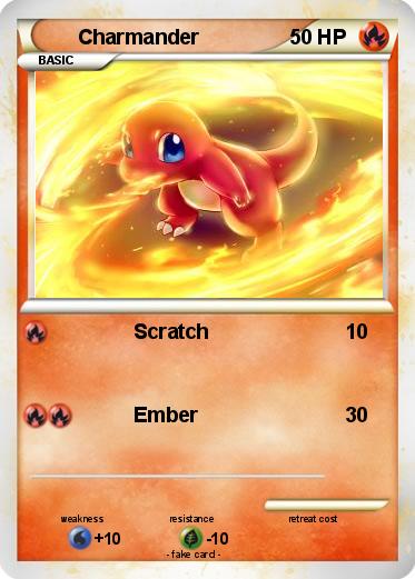 Pokémon Charmander 394 394 - Scratch - My Pokemon Card