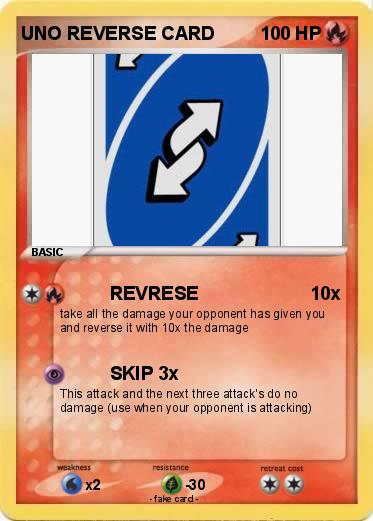 Pokémon UNO REVERSE CARD 50 50 - REVRESE - My Pokemon Card