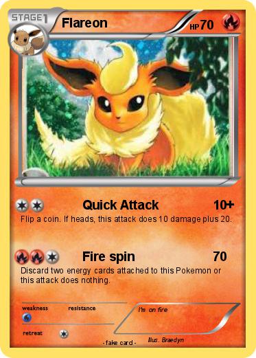 Pokémon Flareon 517 517 - Quick Attack - My Pokemon Card