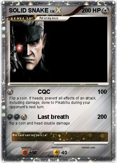 Pokémon SOLID SNAKE 145 145 - CQC - My Pokemon Card