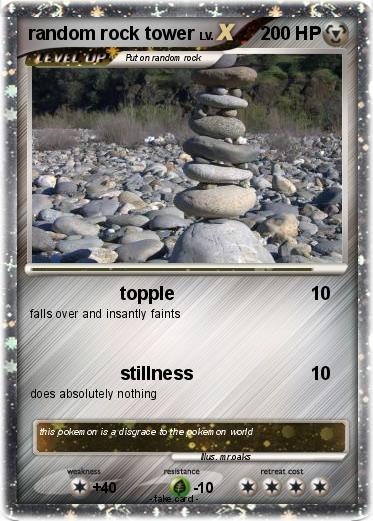 Pokémon random rock tower - topple - My Pokemon Card