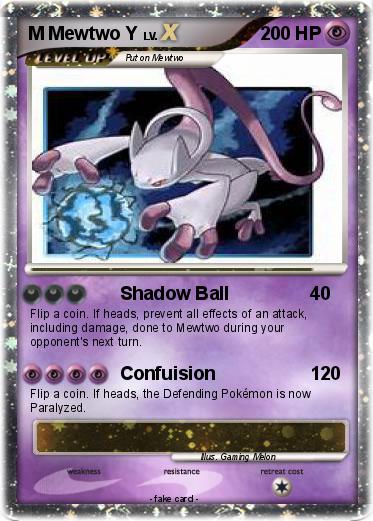 Pokémon M Mewtwo Y 56 56 - Shadow Ball - My Pokemon Card