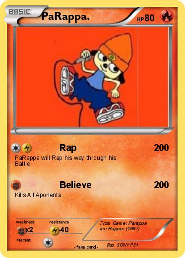 Pokémon PaRappa 45 45 - Rap - My Pokemon Card