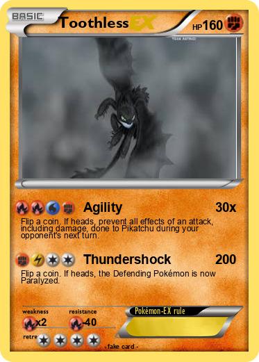 Pokémon Toothless 853 853 - Agility - My Pokemon Card