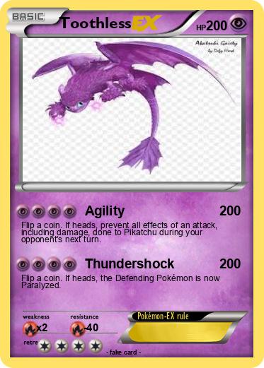 Pokémon Toothless 852 852 - Agility - My Pokemon Card