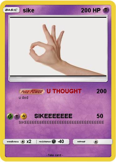 Pokémon sike 7 7 - U THOUGHT - My Pokemon Card