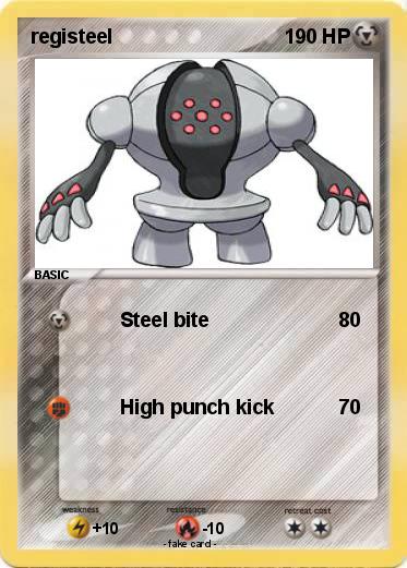 Pokémon registeel 402 402 - Steel bite - My Pokemon Card