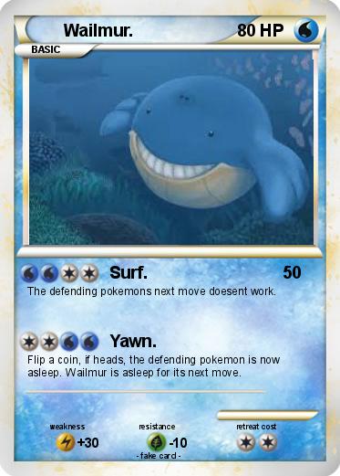 Pokémon Wailmur - Surf. - My Pokemon Card