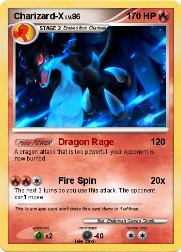 Pokémon Charizard X 64 64 - Dragon Rage - My Pokemon Card