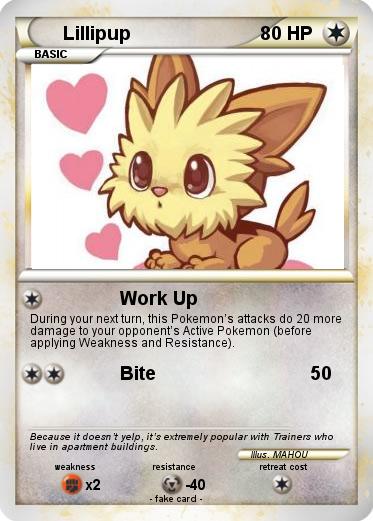 Pokémon Lillipup 103 103 - Work Up - My Pokemon Card