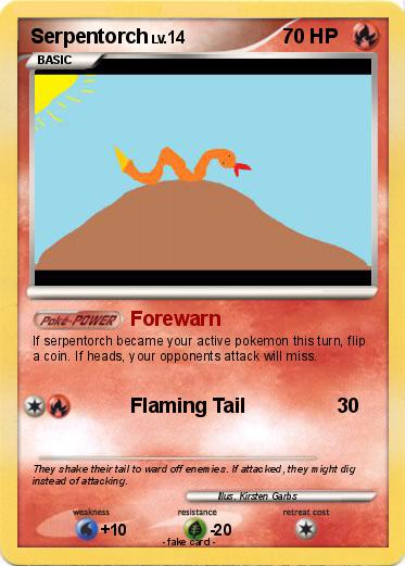Pokémon Serpentorch - Forewarn - My Pokemon Card