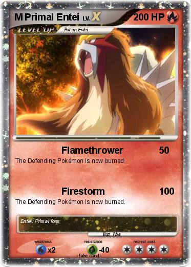 Pokémon Primal Entei 1 1 - Flamethrower - My Pokemon Card